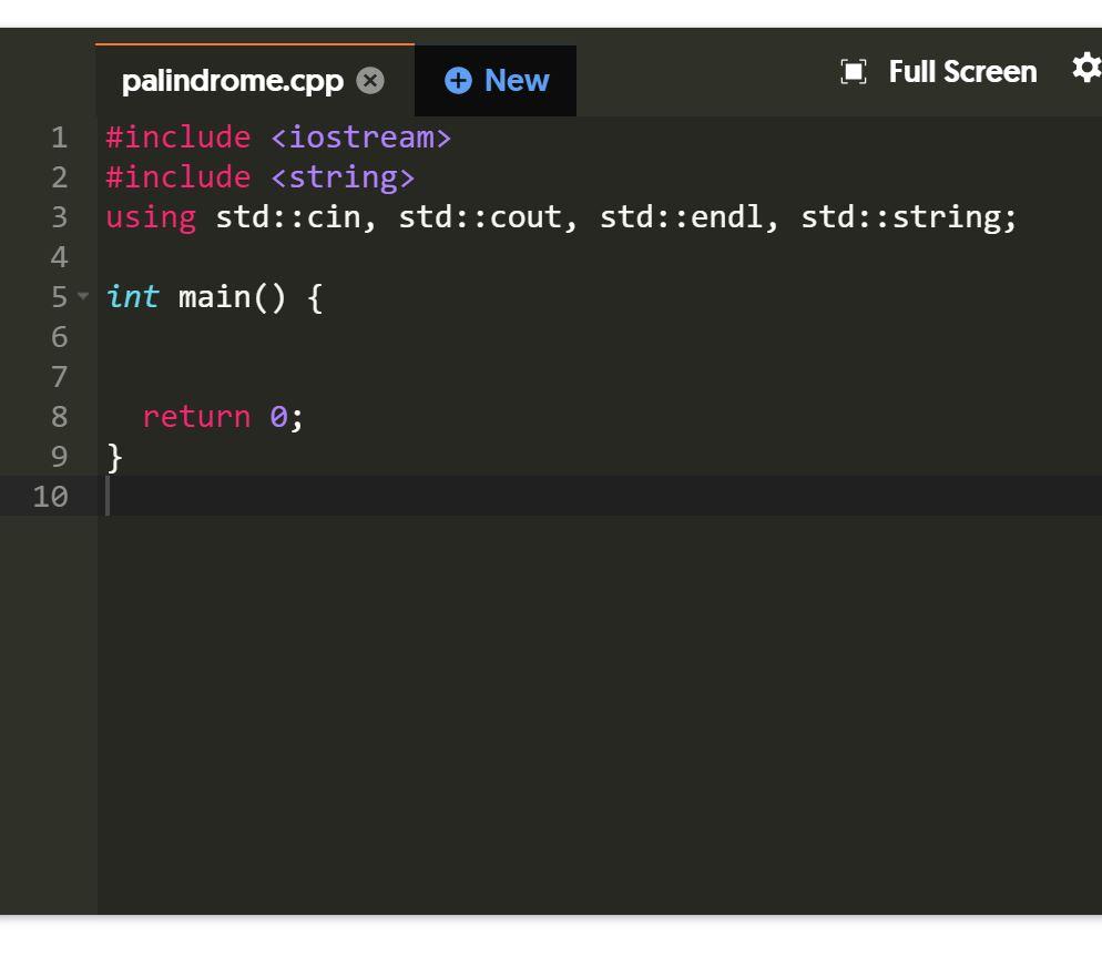 Solved Name This File Palindrome Cpp A Palindrome A Word