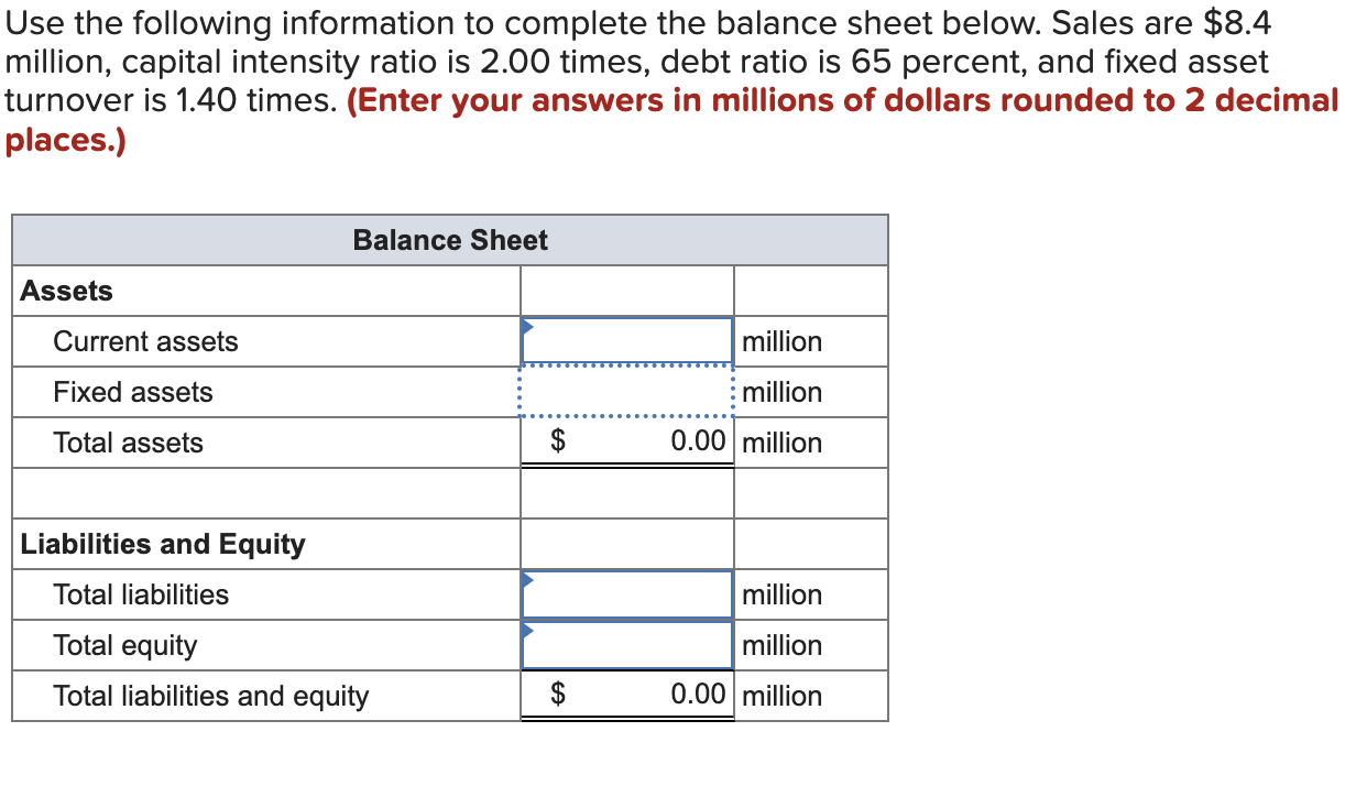 Solved Use the following information to complete the balance | Chegg.com