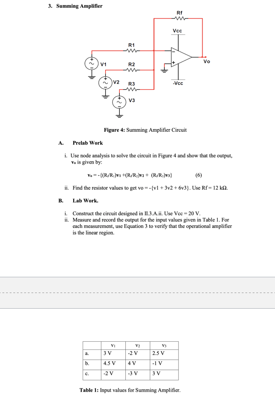 Solved 1. Inverting Amplifier A. Prelab Work i. Use node | Chegg.com