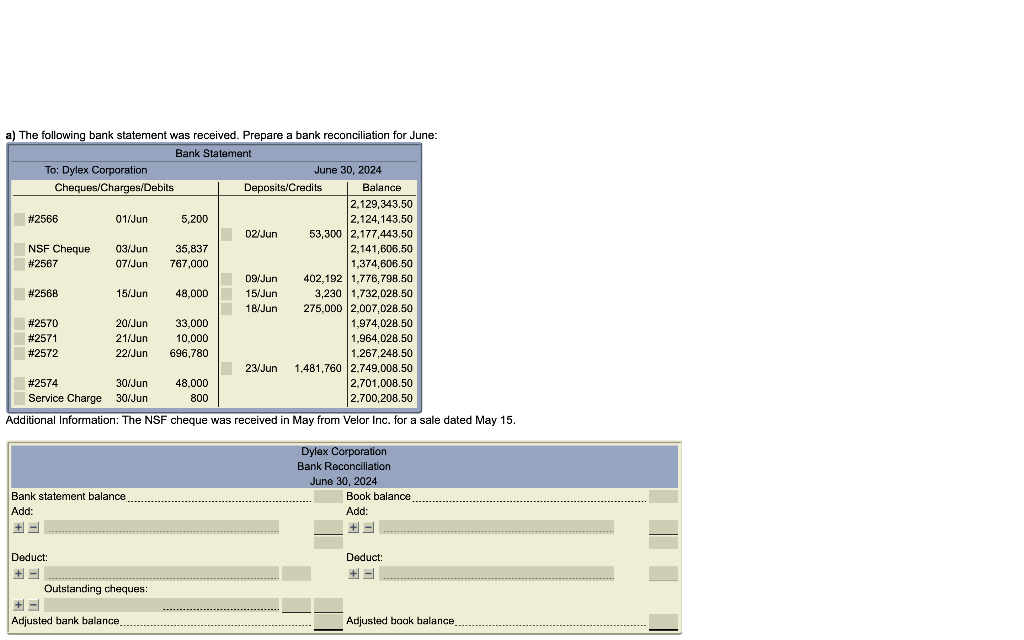 For the Add/Deduct: the accounts are 1) Bank Service | Chegg.com