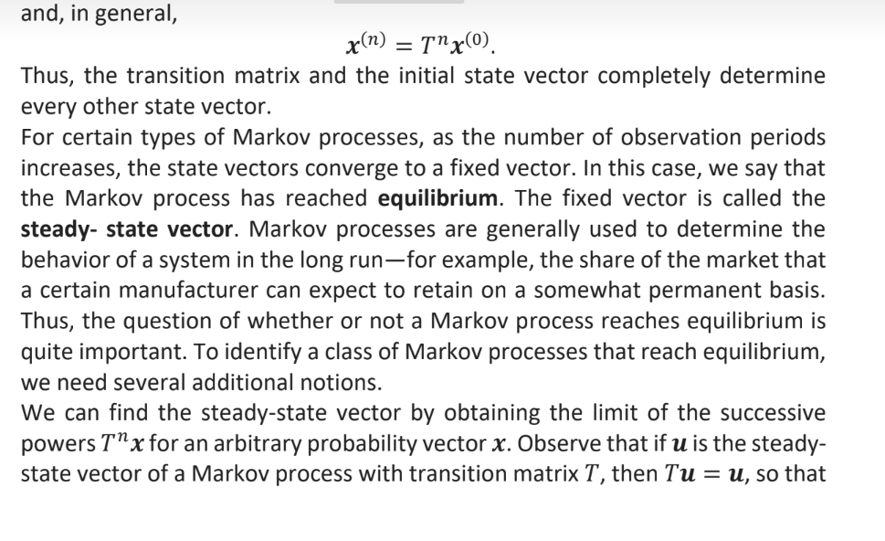 Solved (Markov chain and transition matrix) A Markov chain, | Chegg.com