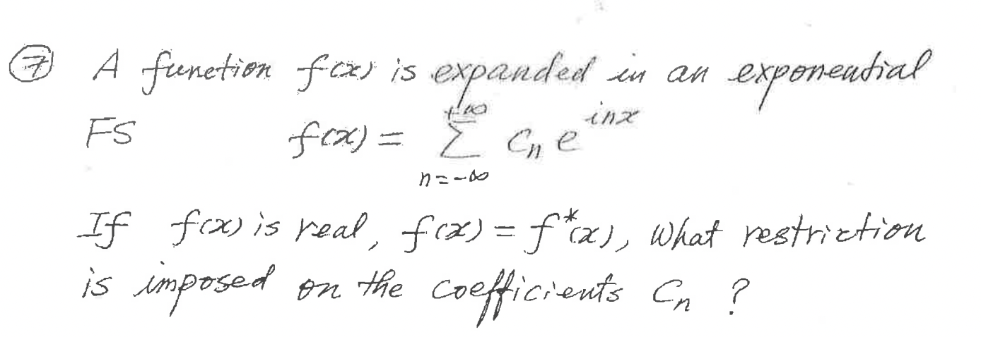 Solved Inx Fs © A Function For Is Expanded In An 