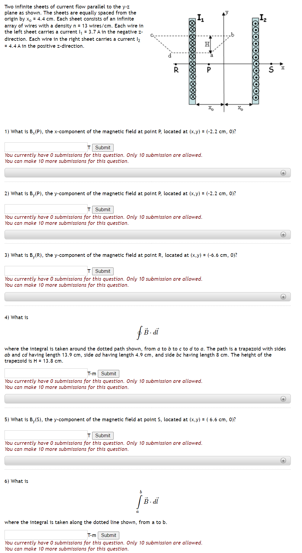 Solved IZ Two infinite sheets of current flow parallel to | Chegg.com