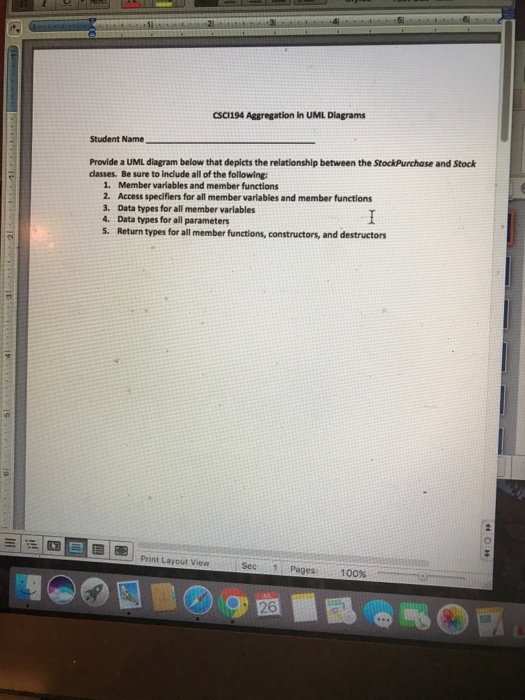 Solved CSCI194 Aggregation in UML Diagrams Student Name | Chegg.com