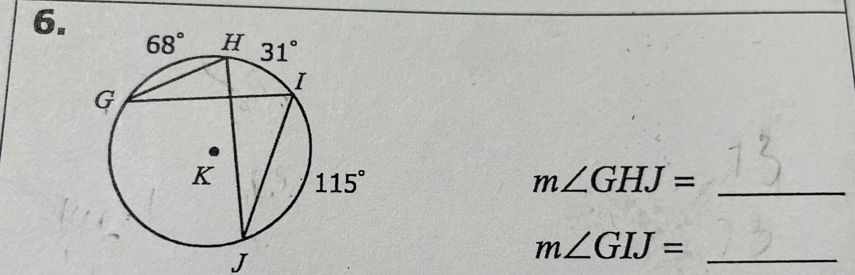 Solved m∠GHJ=m∠GIJ= | Chegg.com