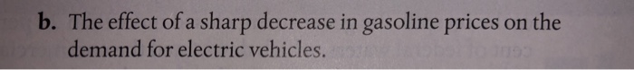 Solved b. The effect of a sharp decrease in gasoline prices | Chegg.com