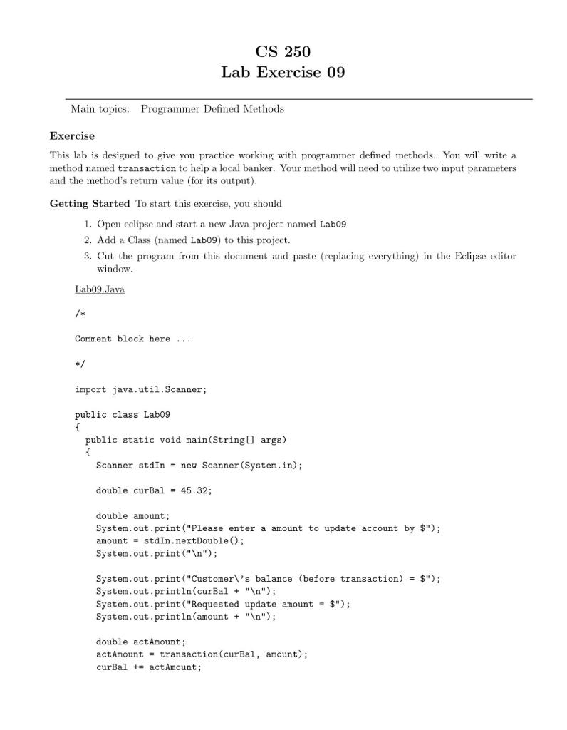 Solved Cs 250 Lab Exercise 09 Main Topics Programmer 