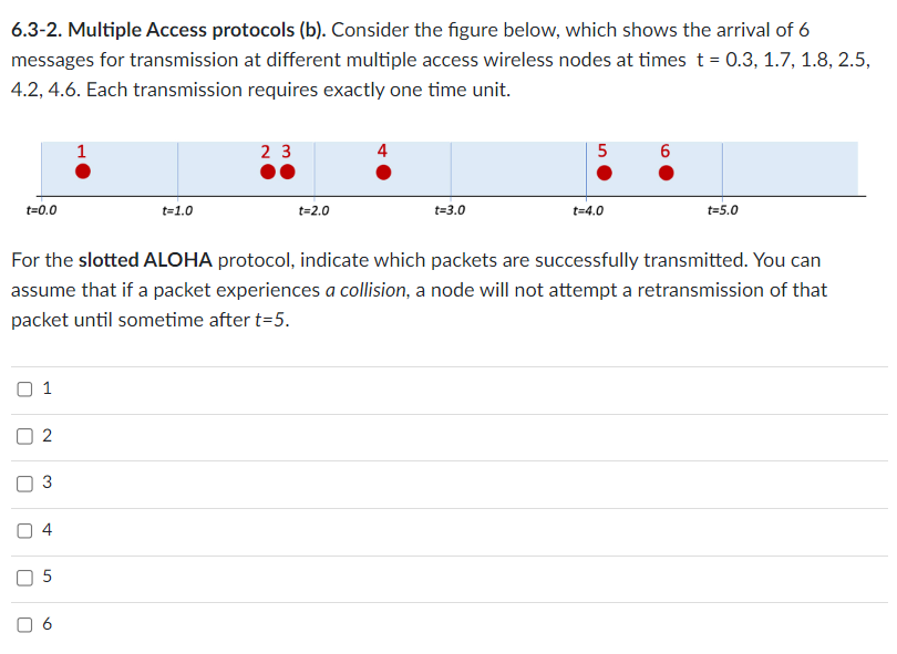 Solved 63 1 Multiple Access Protocols A Consider The 