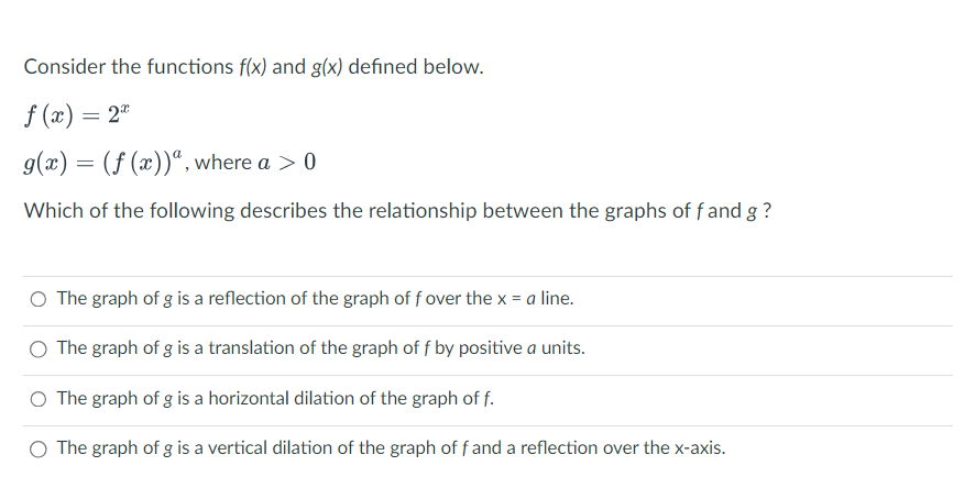 Solved Consider the functions f(x) and g(x) defined below. | Chegg.com