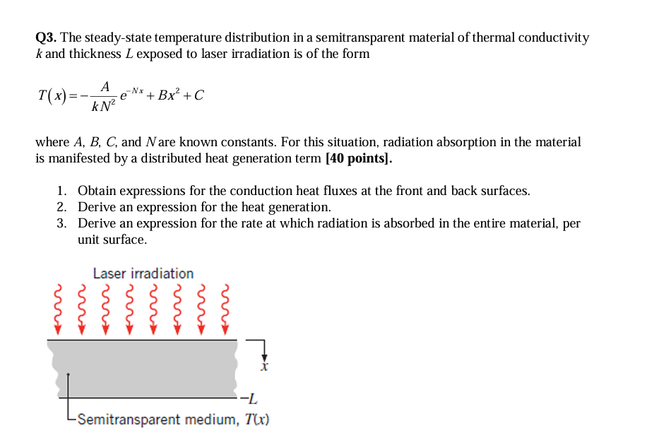 Q3 the Steady State Temperature Distribution In a