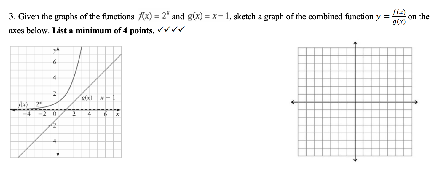 Solved 3. Given the graphs of the functions f(x)=2x and | Chegg.com