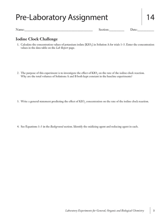 Solved Pre-Laboratory Assignment 14 Name Section: Date, | Chegg.com