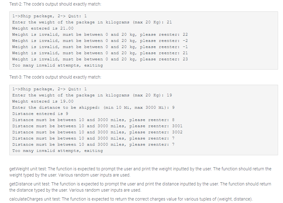 Solved The Fast Freight Shipping company charges the | Chegg.com