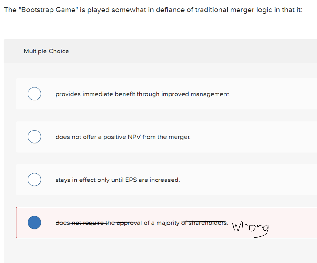 Solved The "Bootstrap Game" is played somewhat in defiance | Chegg.com