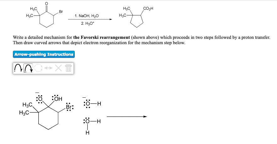 Solved H3C Нас H3C CO2H Br 1. NaOH, H20 2 HJo Write a | Chegg.com