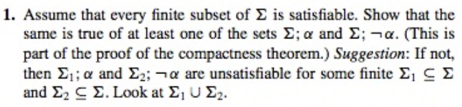 Solved 1. Assume that every finite subset of Σ is | Chegg.com
