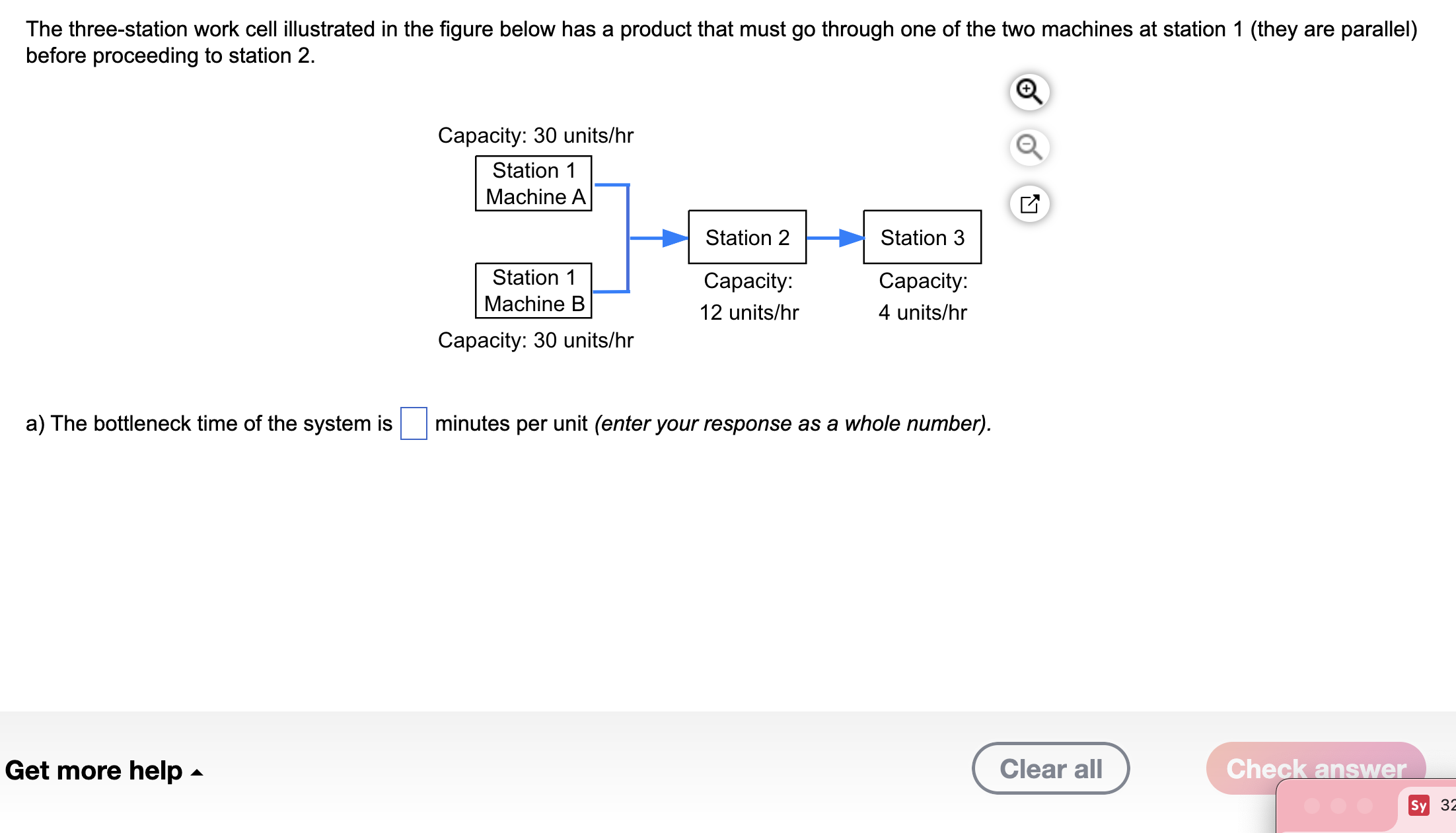 Solved The three-station work cell illustrated in the figure | Chegg.com