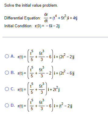 Solved Solve the initial value problem. Differential | Chegg.com