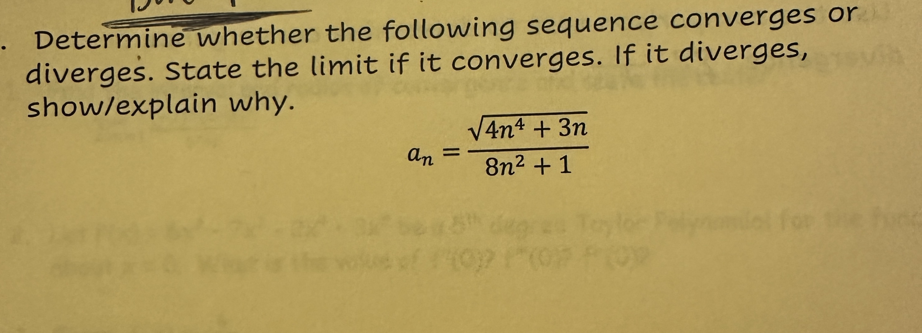 Solved Determine whether the following sequence converges or | Chegg.com Solved Determine whether the following sequence converges or | Chegg.com