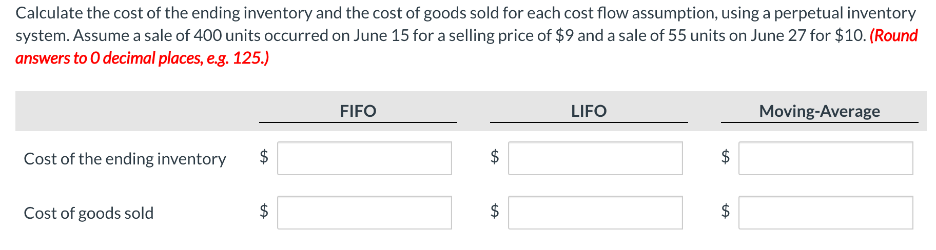 Solved ((Please calculate FIFO, LIFO, and the moving | Chegg.com