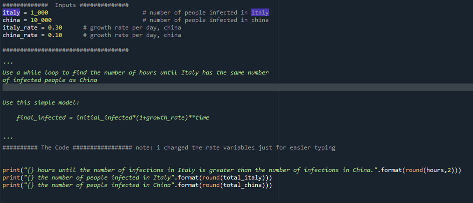Solved PYTHON!!! Basically asking us to do a while loop to | Chegg.com