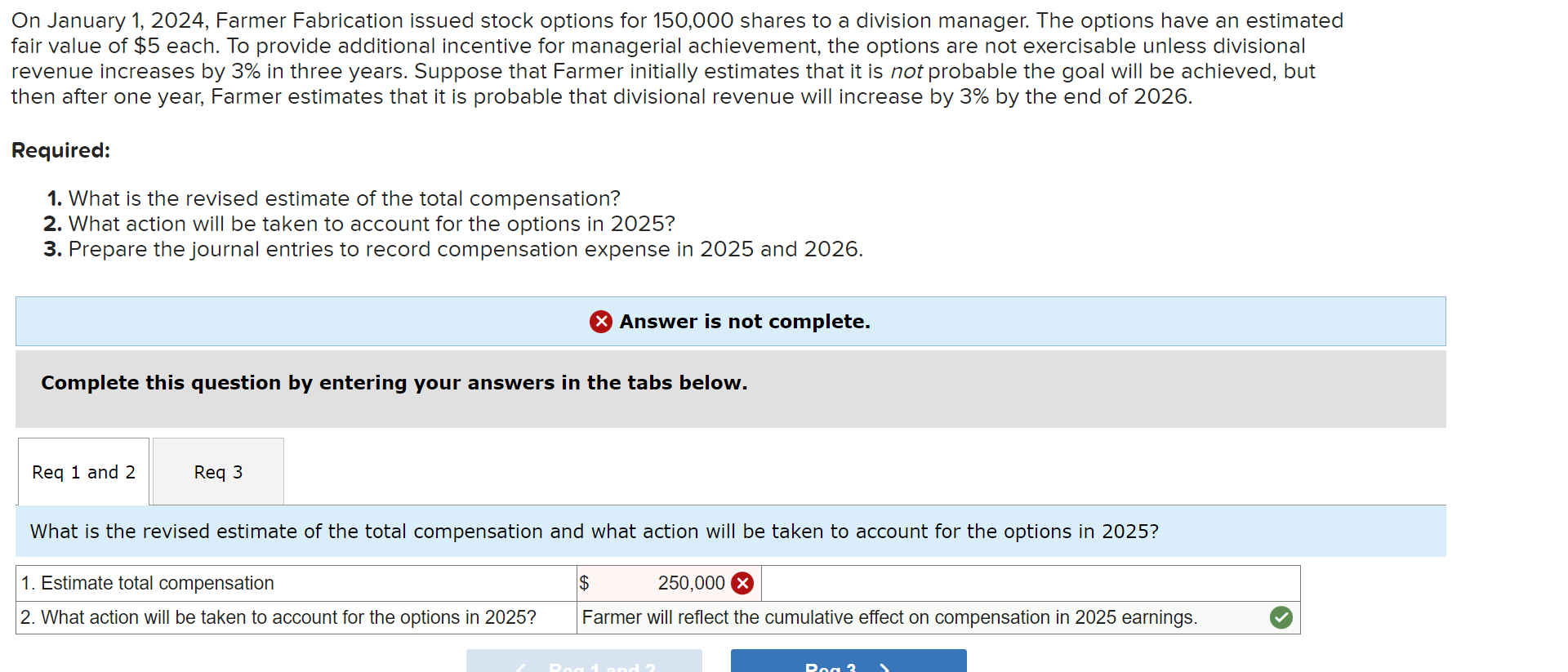 Solved On January 1, 2024, Farmer Fabrication issued stock | Chegg.com