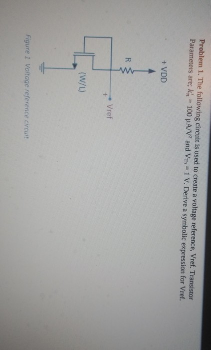 Solved Problem 1. The following circuit is used to create a | Chegg.com