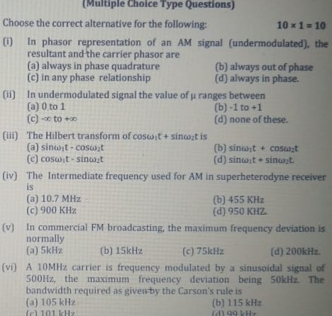 Solved Multiple Choice Type Questions) Choose the correct | Chegg.com
