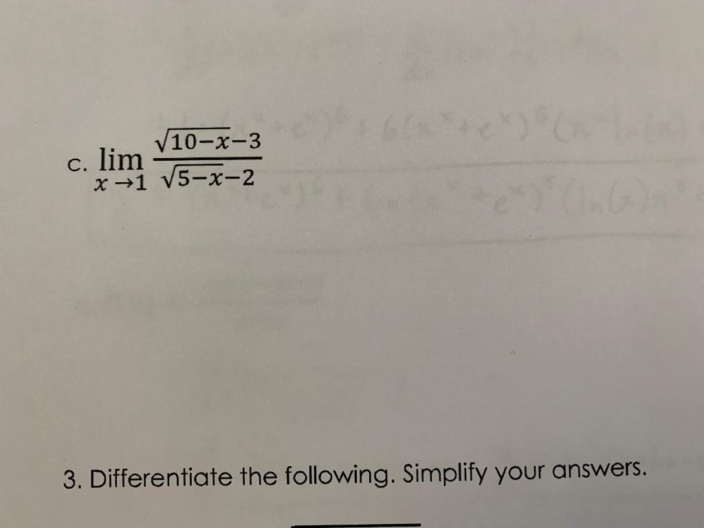 Solved PART 1: CALCULUS 1. Use the first principles of | Chegg.com