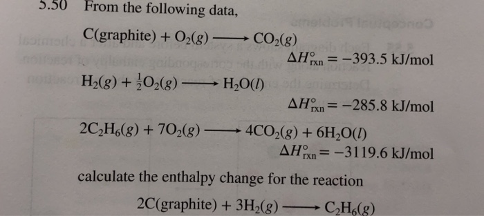 Solved From the following data, C(graphite) O2(8) CO2(8) | Chegg.com
