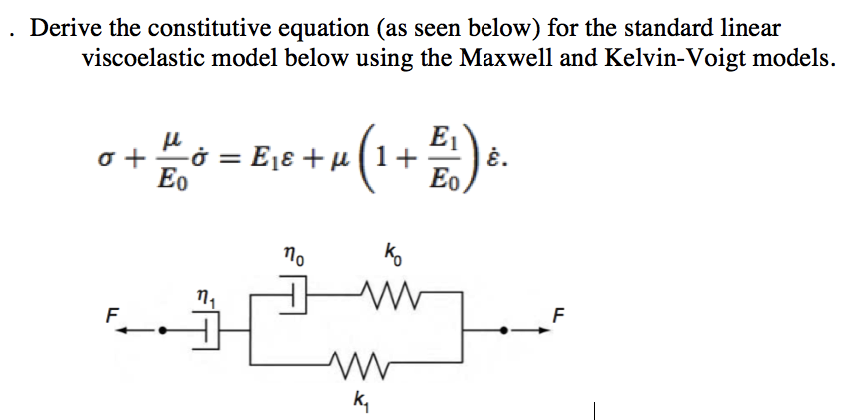 Solved Derive the constitutive equation (as seen below) for | Chegg.com