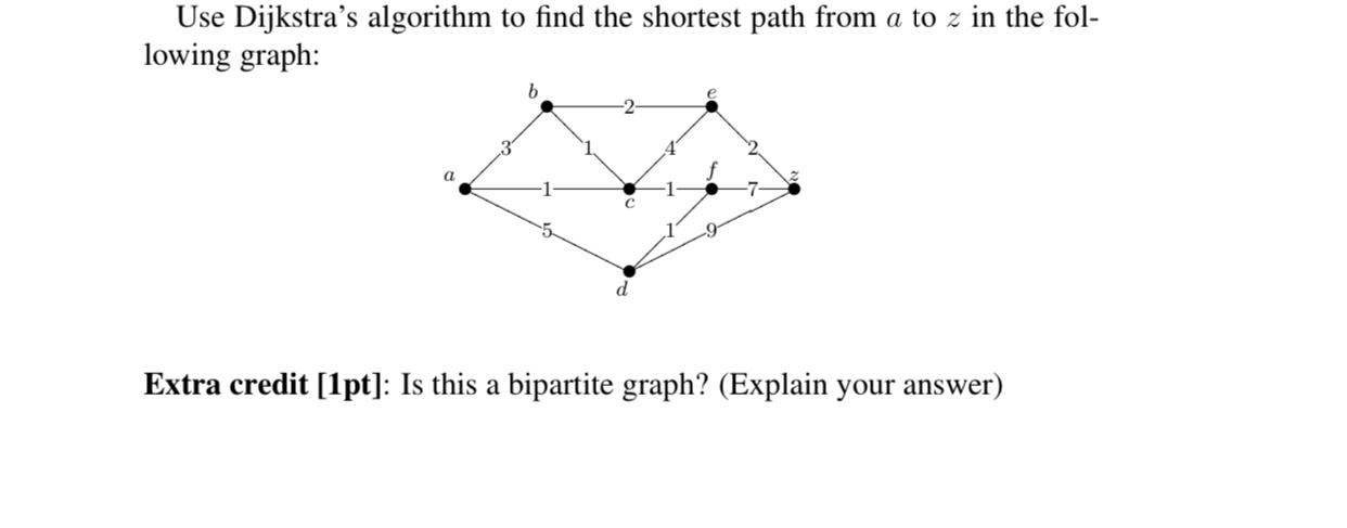 Solved Use Dijkstra's algorithm to find the shortest path | Chegg.com