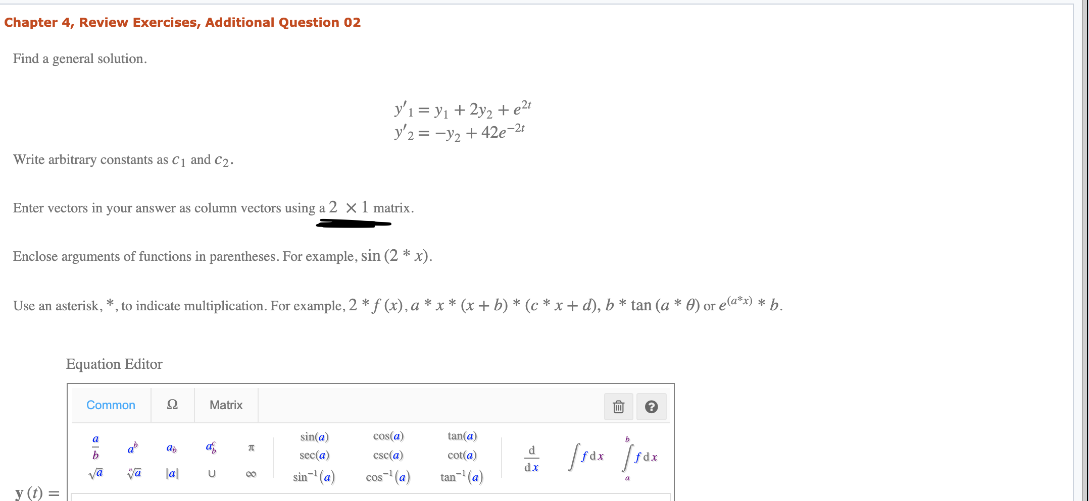 Solved Chapter 4, Review Exercises, Additional Question 02 | Chegg.com