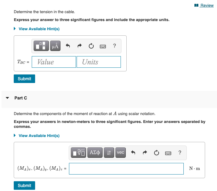 Solved Member AB is supported by a cable BC and at A by a | Chegg.com