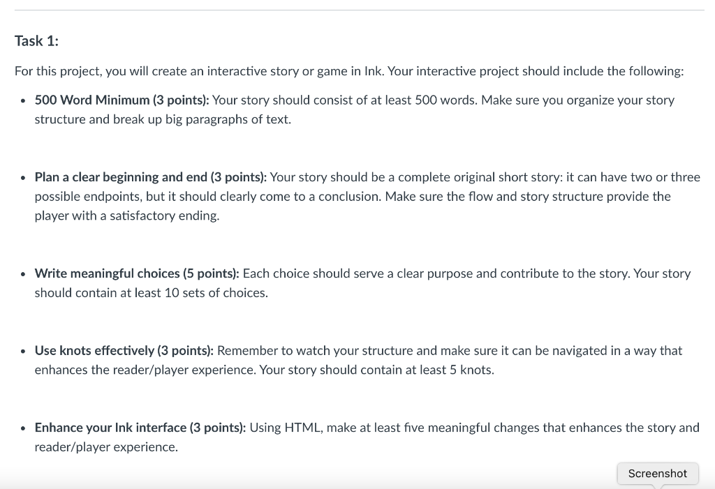 Solved Task 1: For this project, you will create an | Chegg.com