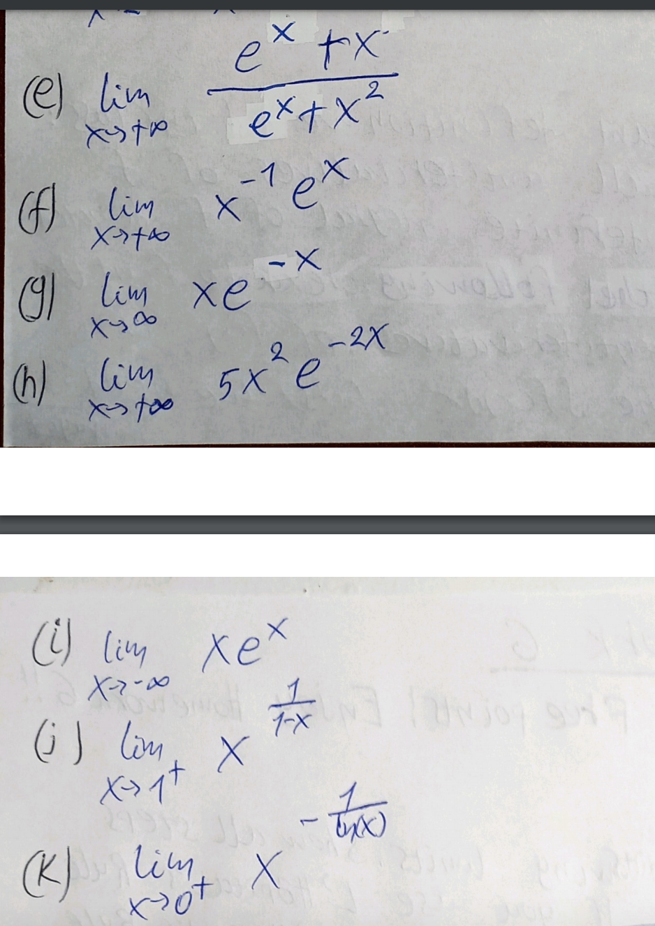 Solved Evaluate the following limits. Show all steps to | Chegg.com