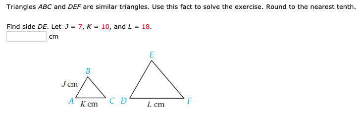 Solved Triangles ABC and DEF are similar triangles. Use this | Chegg.com