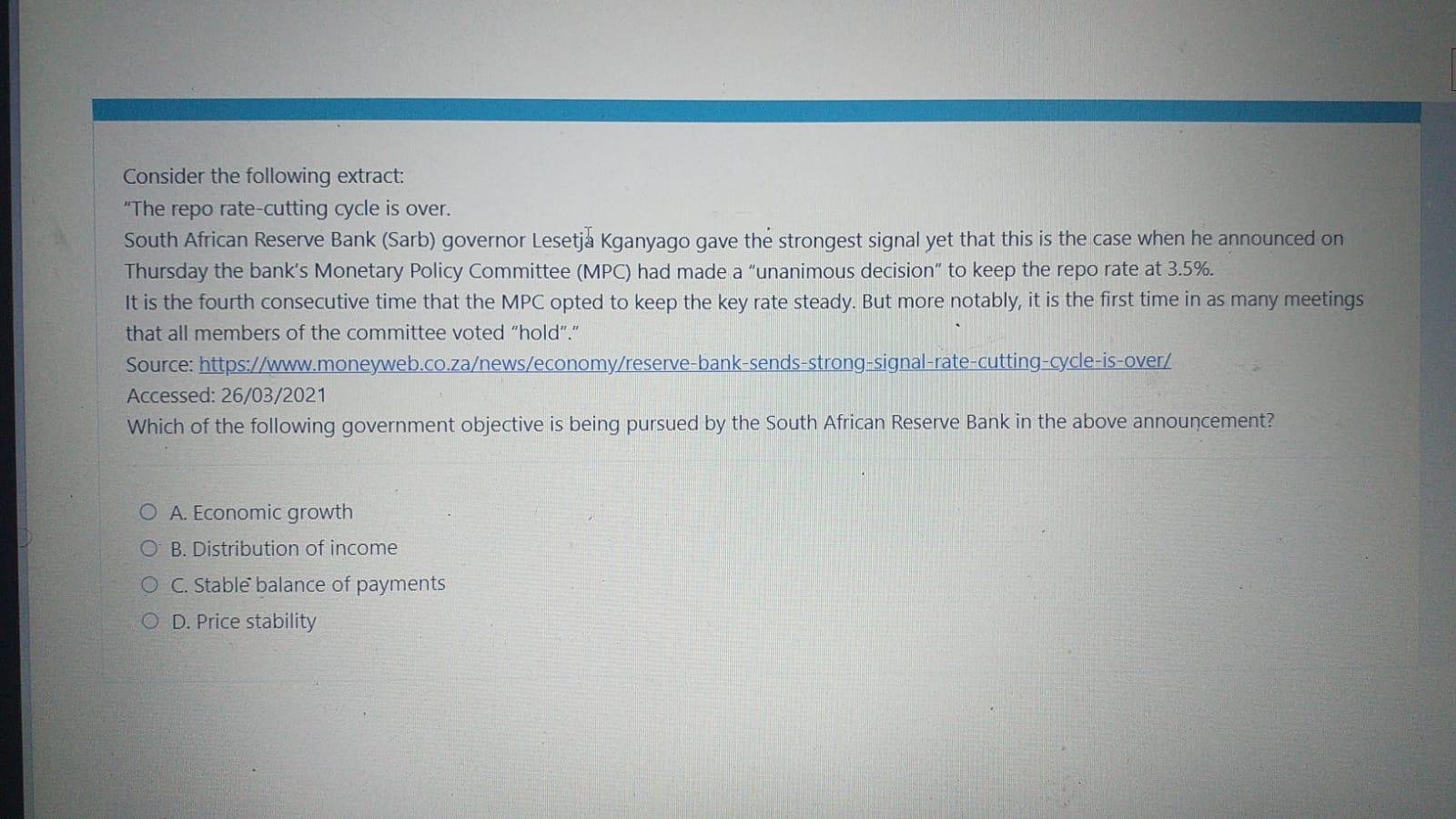 Solved Consider the following extract: "The repo | Chegg.com