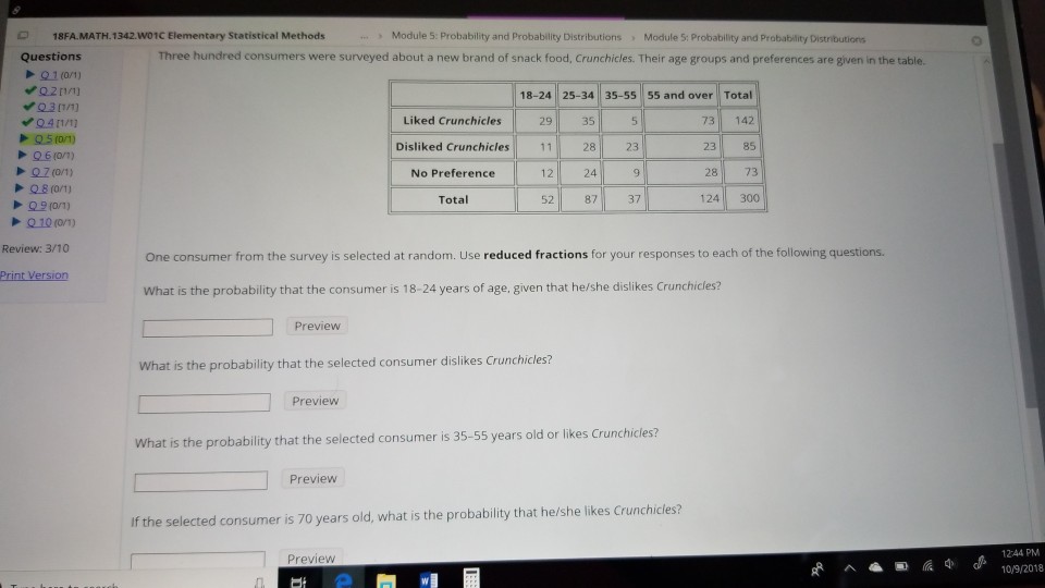 Solved 18FA. MATH. 1342. wo1C Elementary Statistical Methods | Chegg.com