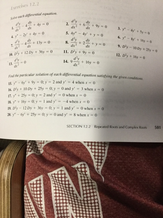 Solved Solve each differential equation. d^2y/dx^2 - 4 | Chegg.com