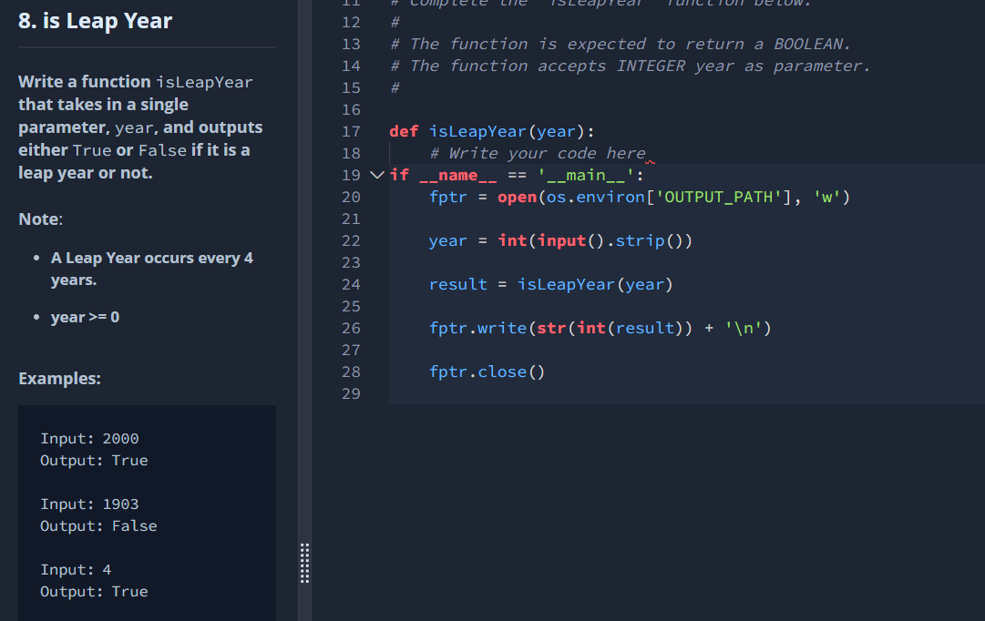Solved 8. is Leap Year Write a function isLeap Year that | Chegg.com