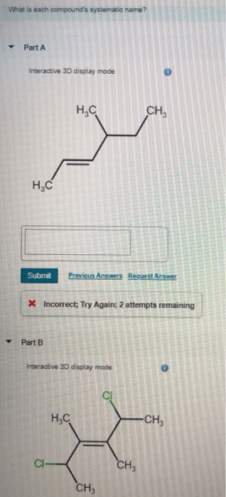 Solved What is each compound's systematic name? Part A | Chegg.com