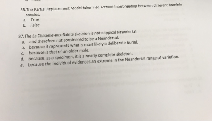 Solved 36.The Partial Replacement Model takes into account | Chegg.com