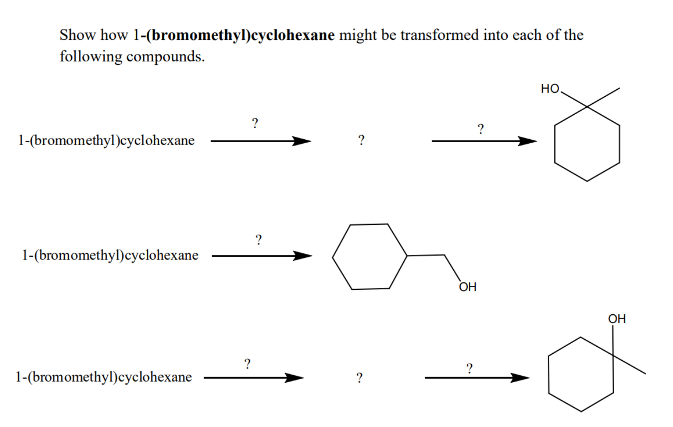 Solved Show how 1-(bromomethyl) cyclohexane might be | Chegg.com