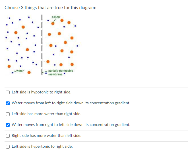 Solved Choose 3 things that are true for this diagram: Left | Chegg.com