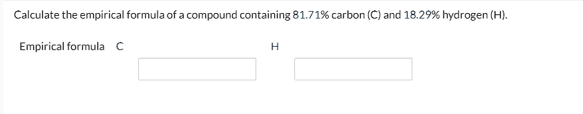 Solved Calculate the empirical formula of a compound | Chegg.com