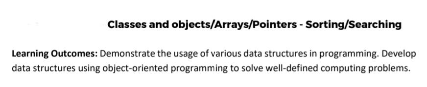 Solved Classes and objects/Arrays/Pointers - | Chegg.com