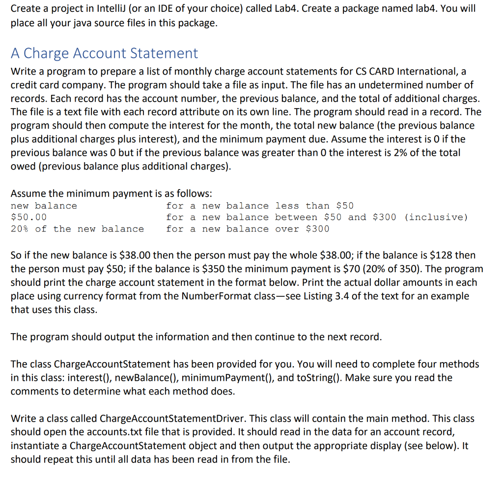 package lab4; import java.text.NumberFormat; public | Chegg.com