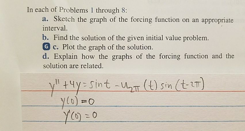 Solved In each of Problems 1 through 8: a. Sketch the graph | Chegg.com