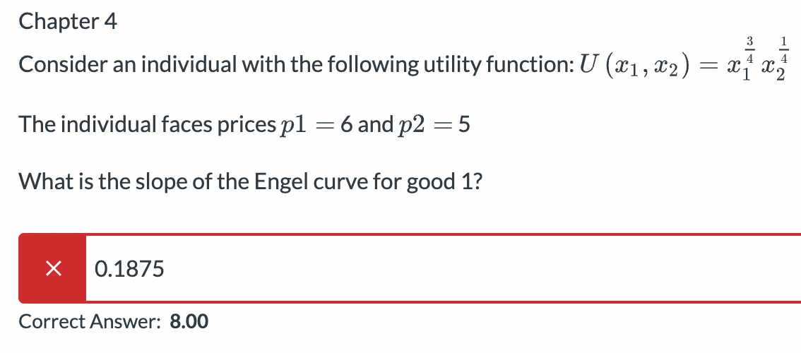 Solved Consider an individual with the following utility | Chegg.com